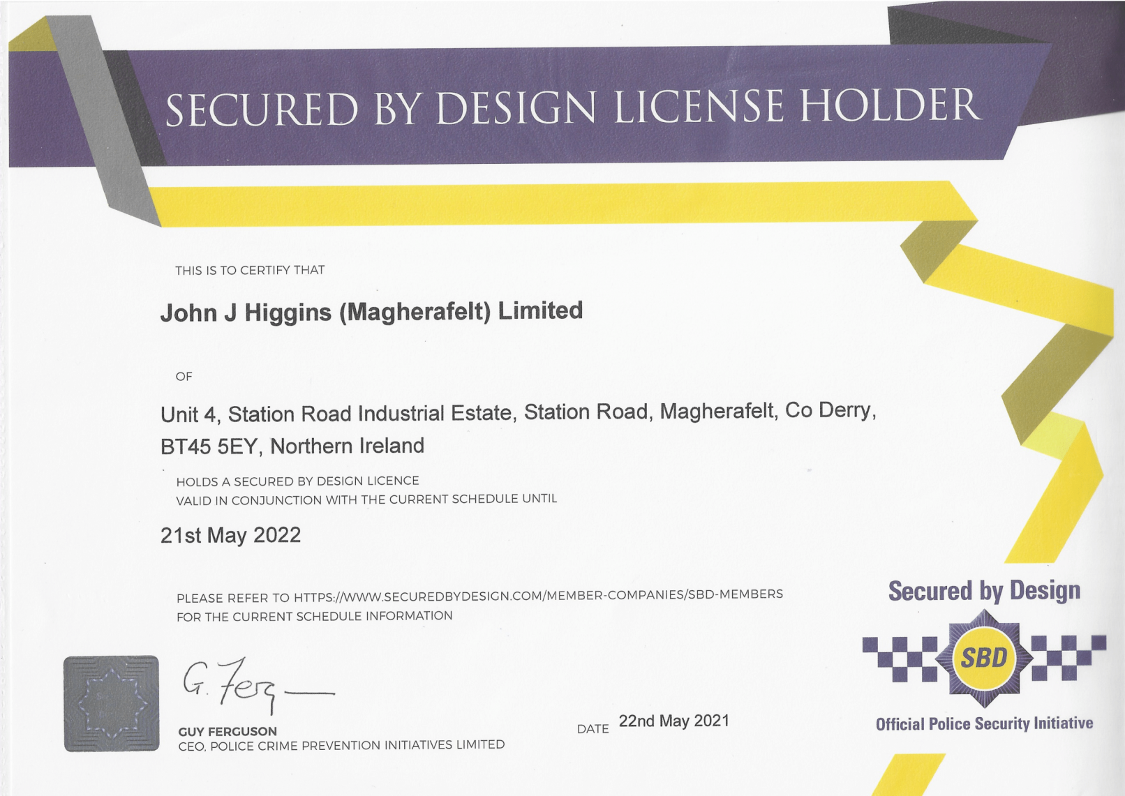 Higgin’s Fire Doors – JJ Higgins